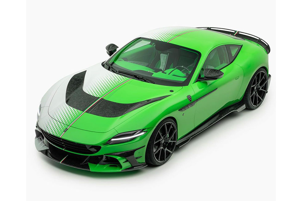 Mansory Tempesta Verde é um dos mais exuberantes Ferrari Roma de sempre ...